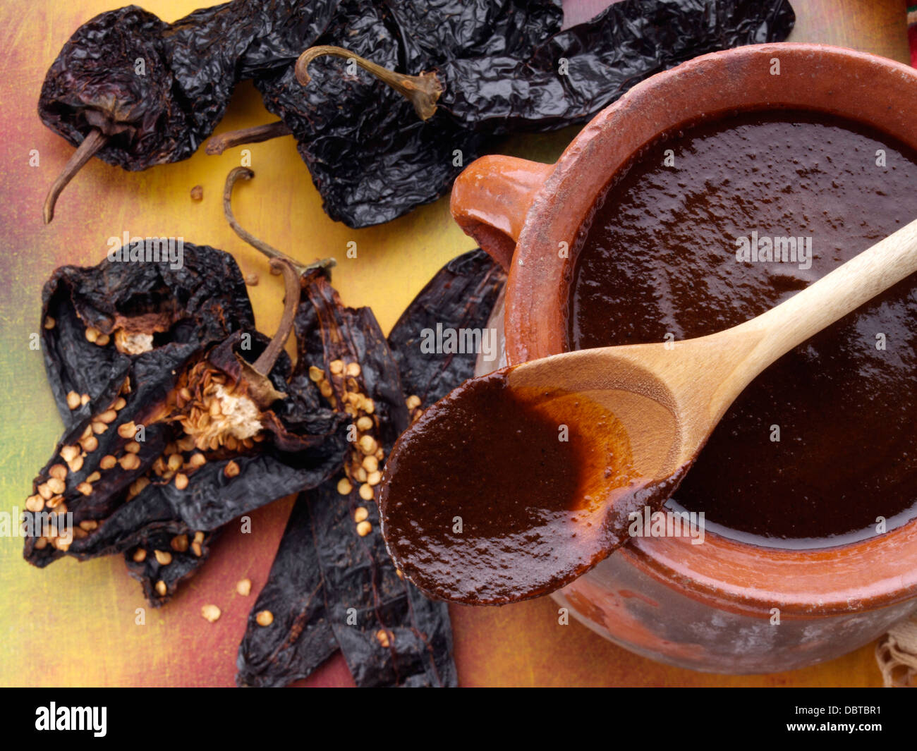 Classic mole poblano dark red sauce hi-res stock photography and images ...