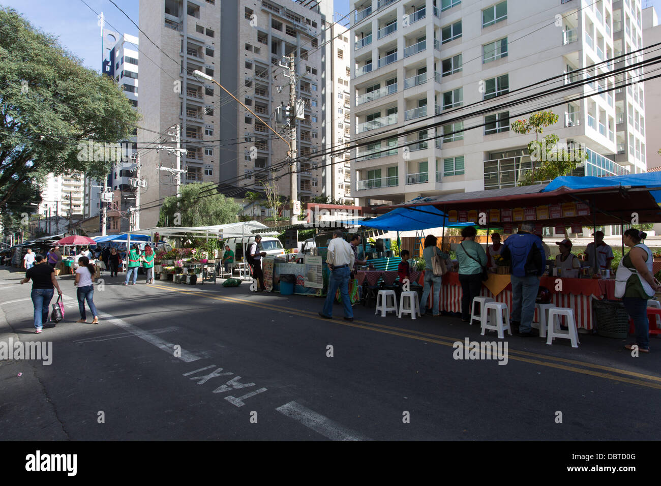 SAO PAULO, BRAZIL, 4th Aug, 2013. A traditional weekly street fair ...