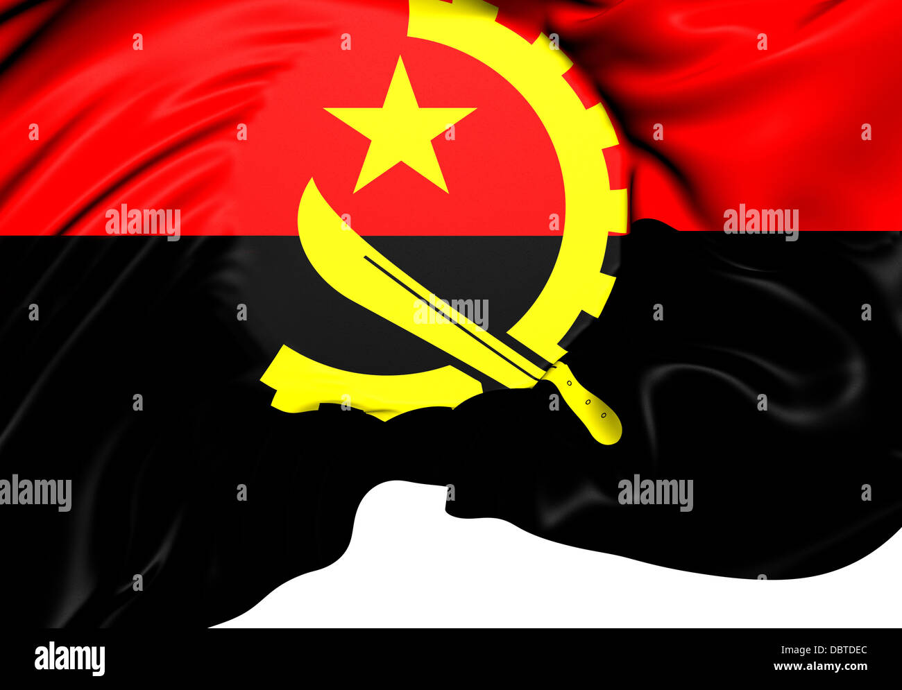 Flag of Angola. Close Up Stock Photo - Alamy