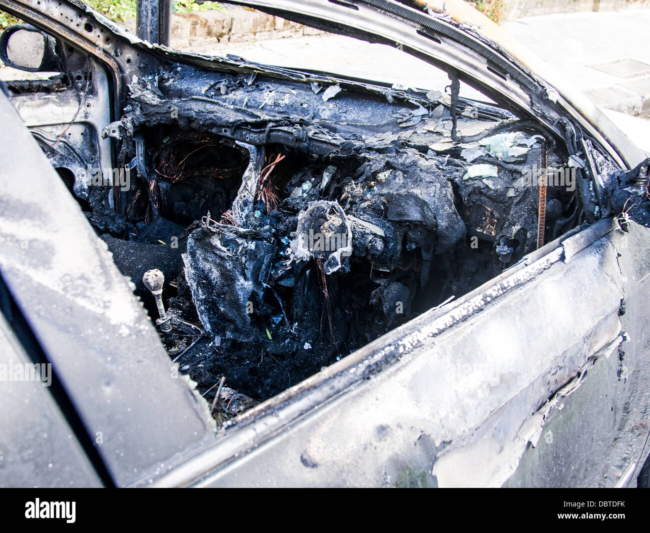 Car after fire Stock Photo - Alamy