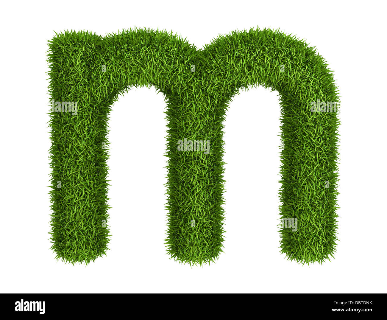 Natural grass letter m lowercase Stock Photo - Alamy