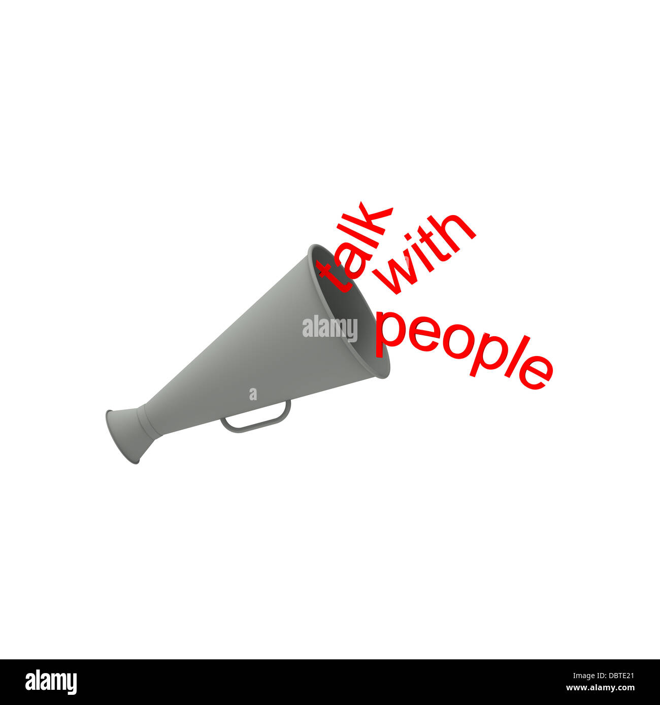 Creativity concept with speaking trumpet in 3d Stock Photo - Alamy