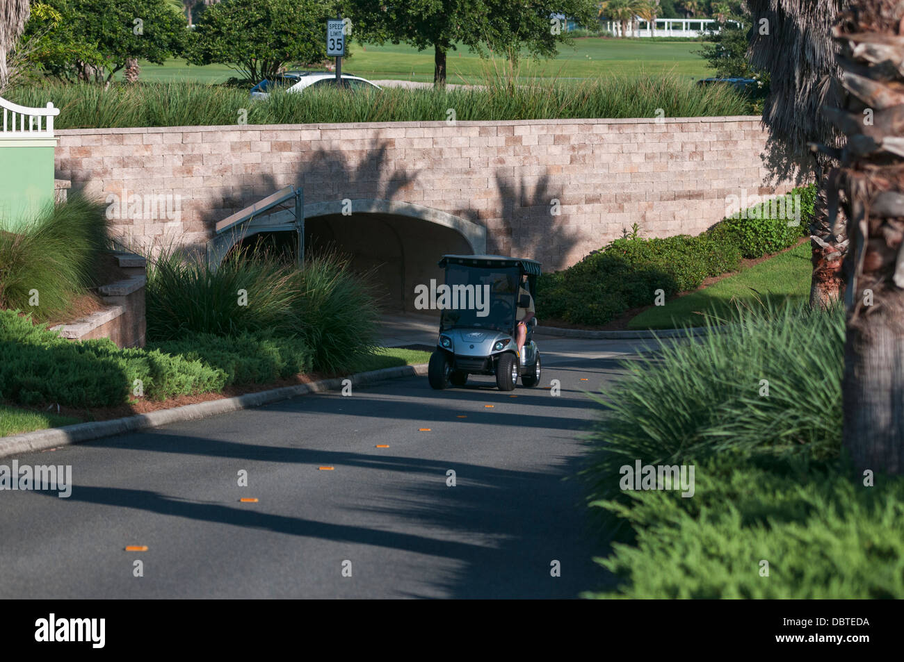 Golf Carts traveling on the grounds of the Mallory Hill Country Club in ...