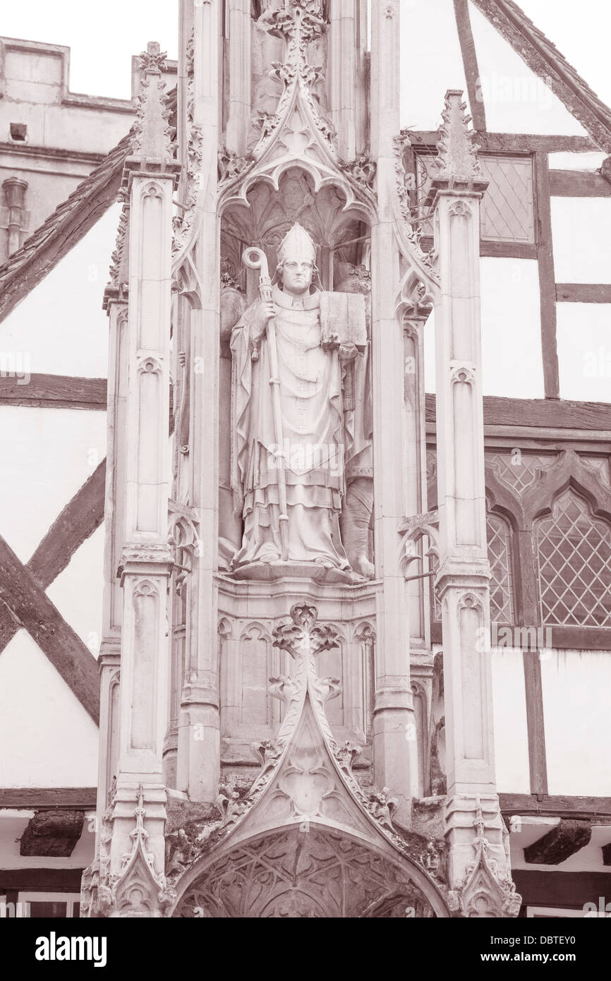 Buttercross, Winchester; England; UK in Black and White Sepia Tone ...