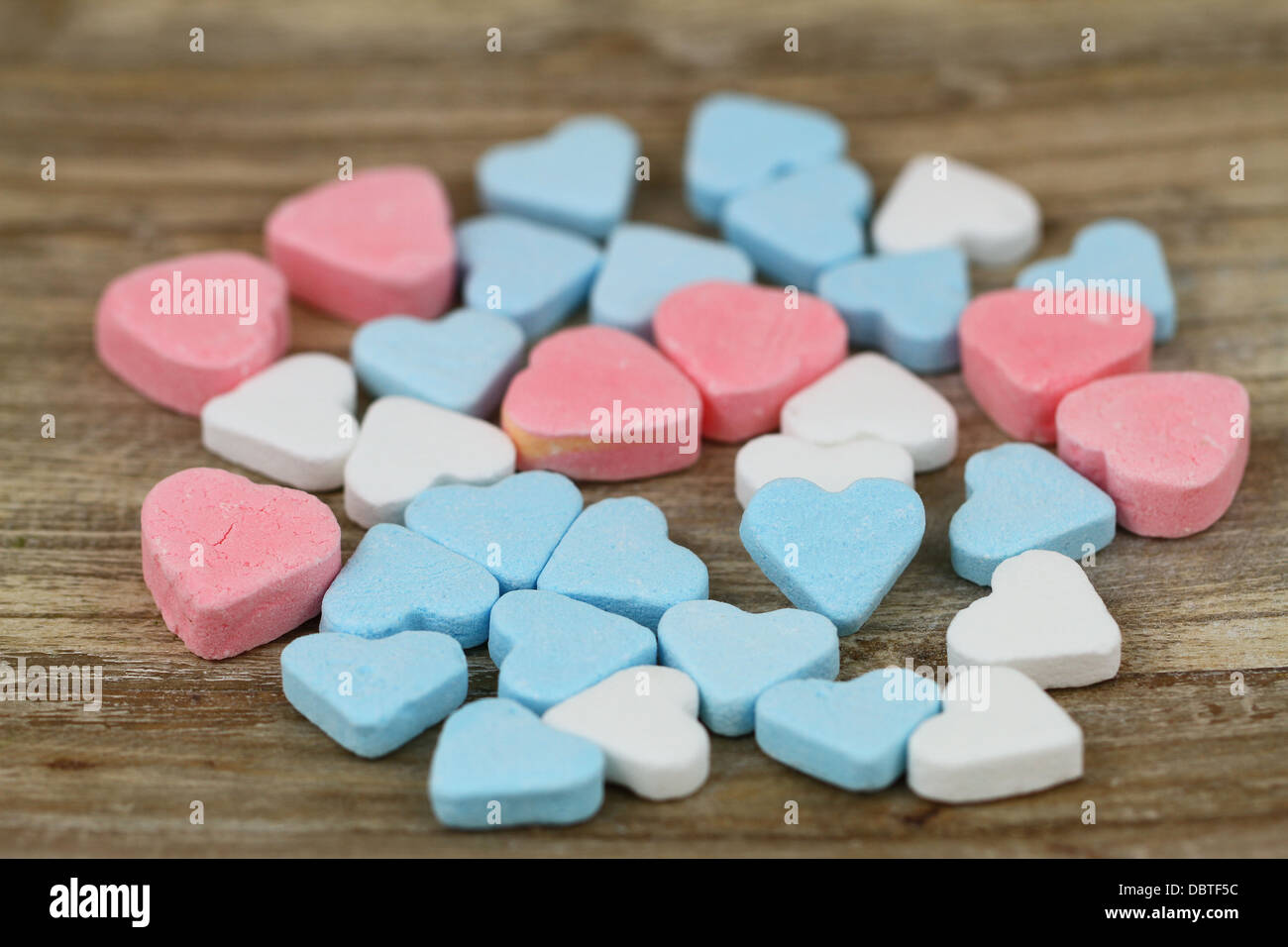 Colorful hearts on white hi-res stock photography and images - Alamy