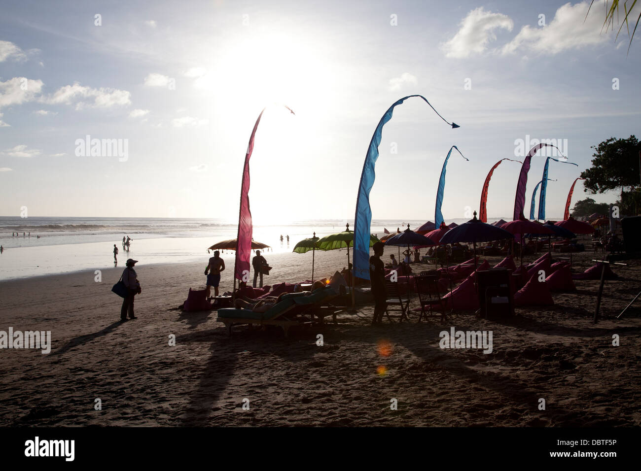 Sunset at Seminyak Beach, Seminyak, Bali, Indonesia Stock Photo - Alamy