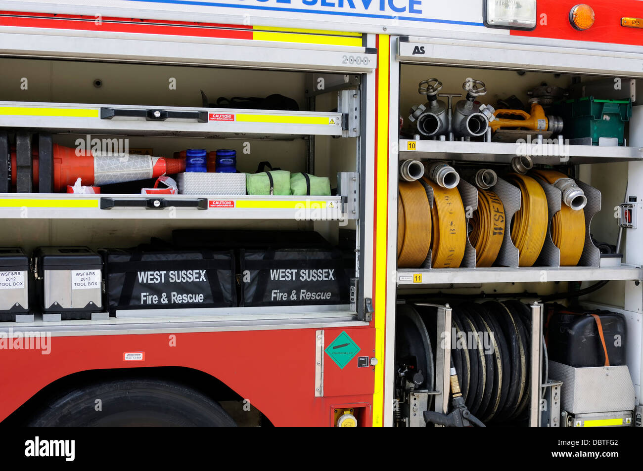 Fire engine equipment locker hi-res stock photography and images - Alamy