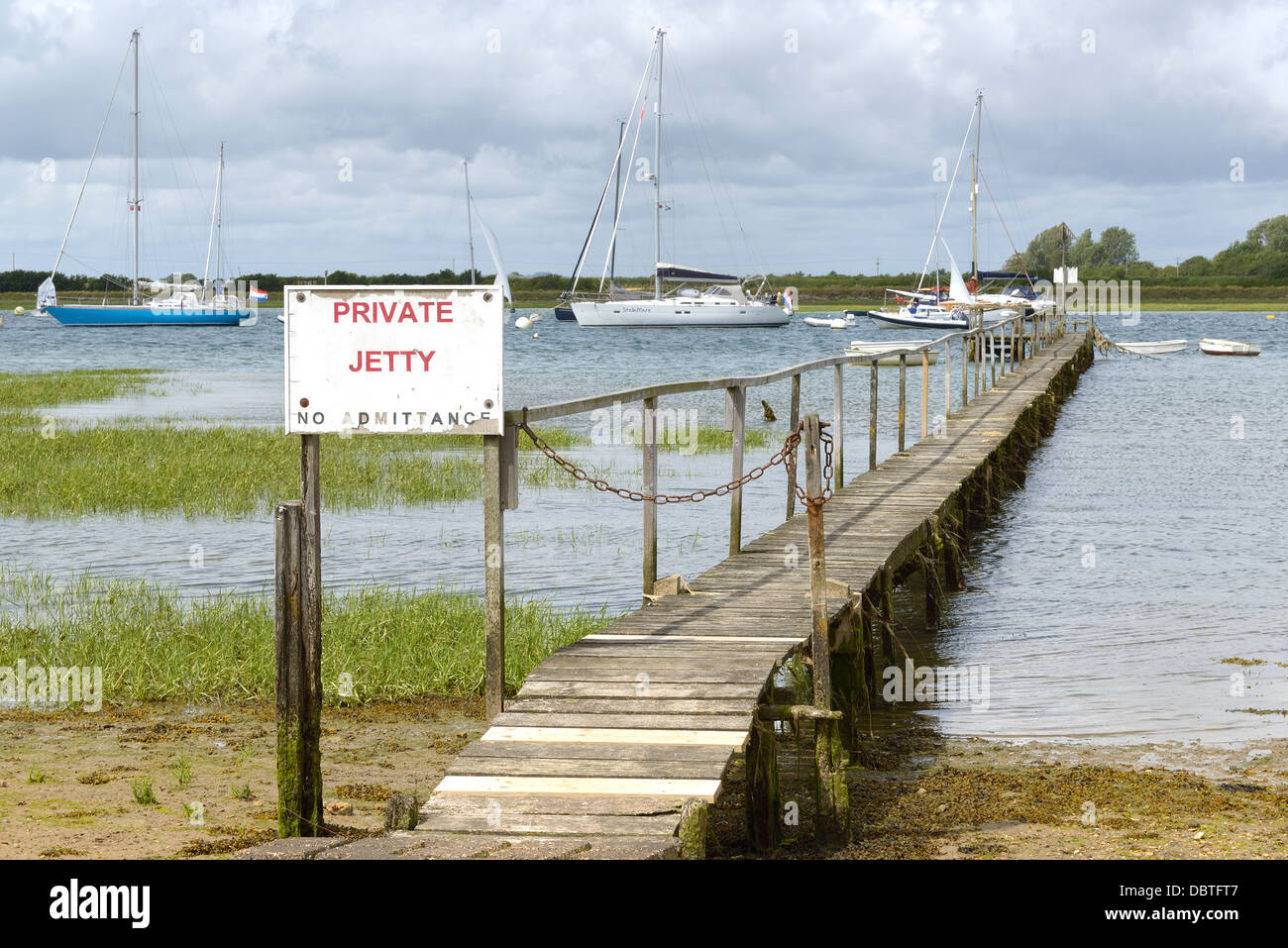 Sign private jetty hi-res stock photography and images - Alamy