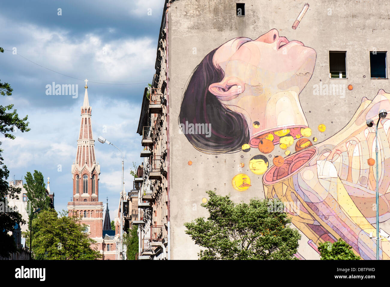 Wall mural, Lodz, Poland Stock Photo - Alamy
