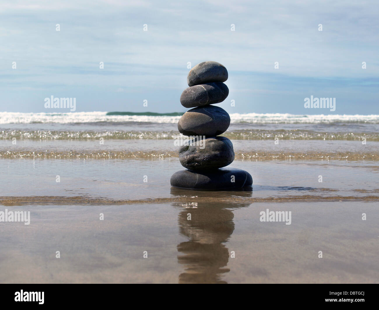 Rock Stack on a Pembrokeshire Beach Stock Photo - Alamy