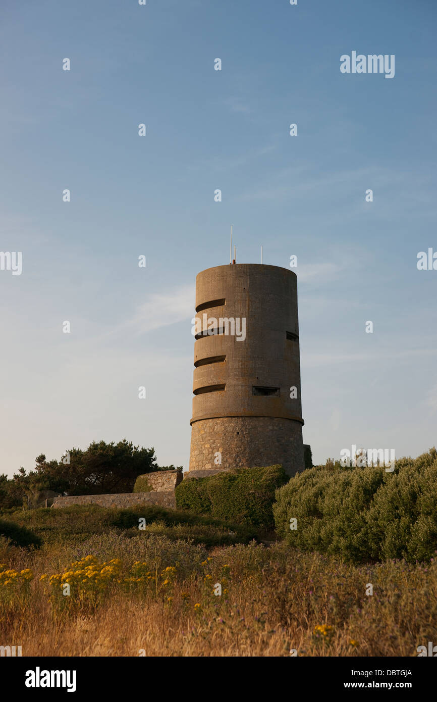 A Martello Tower at Fort Saumarez, used by the German Occupation Forces ...