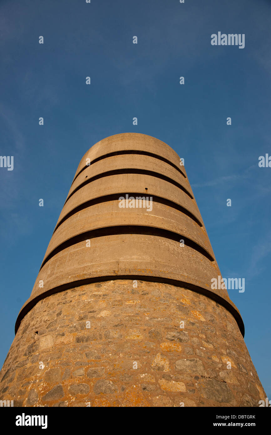 A Martello Tower at Fort Saumarez, used by the German Occupation Forces ...