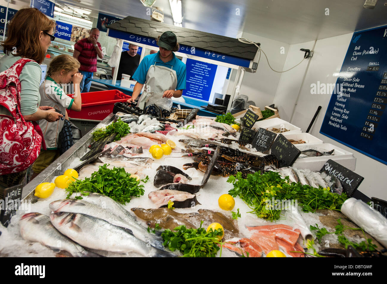 Seafood market, Whitstable coast sea seafront seaside Stock Photo - Alamy
