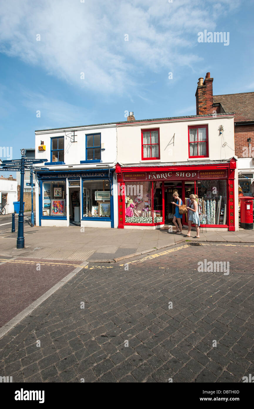 Shops on High Street, Whitstable, Kent, United Kingdom Stock Photo - Alamy