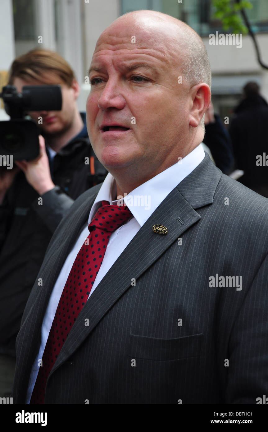 RMT General Secretary, Bob Crow, attends a May Day march Stock Photo ...