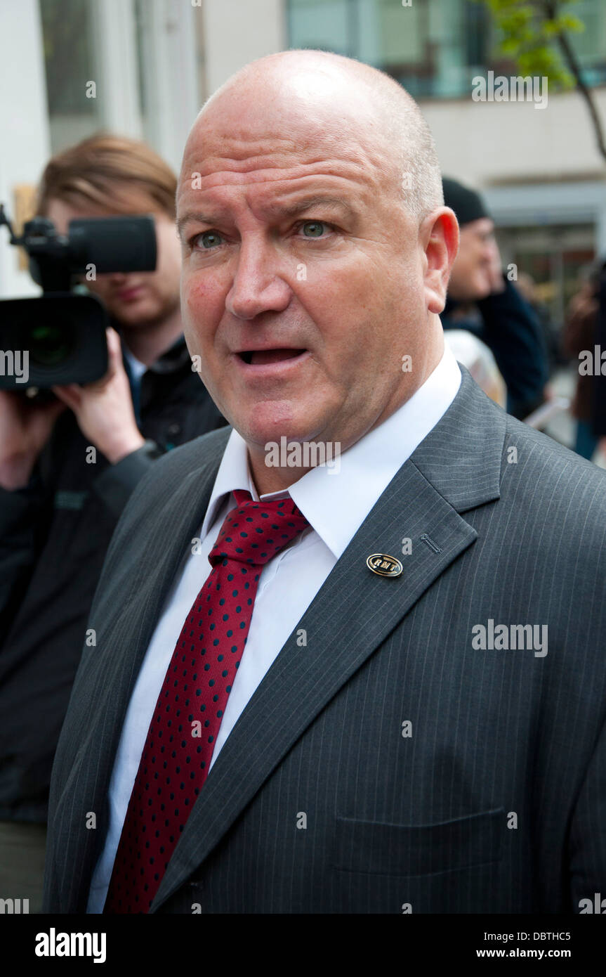 RMT General Secretary, Bob Crow, attends a May Day march Stock Photo ...