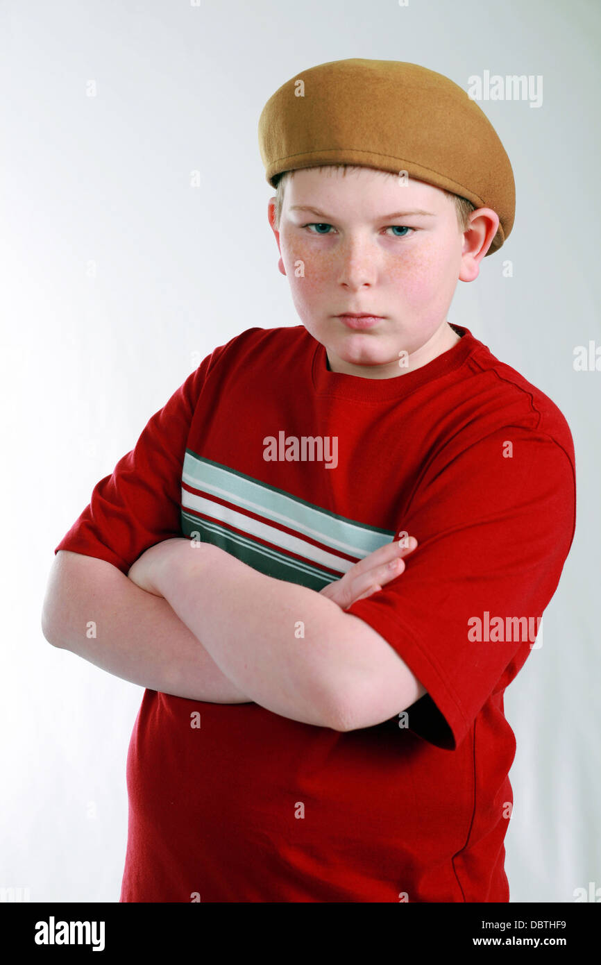 portrait of husky boy with freckles in hat Stock Photo - Alamy