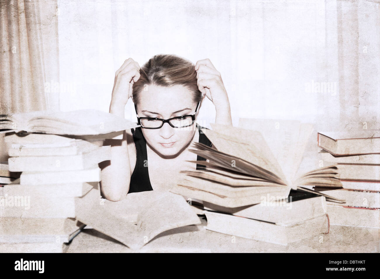 Artwork painting people reading hi-res stock photography and images - Alamy