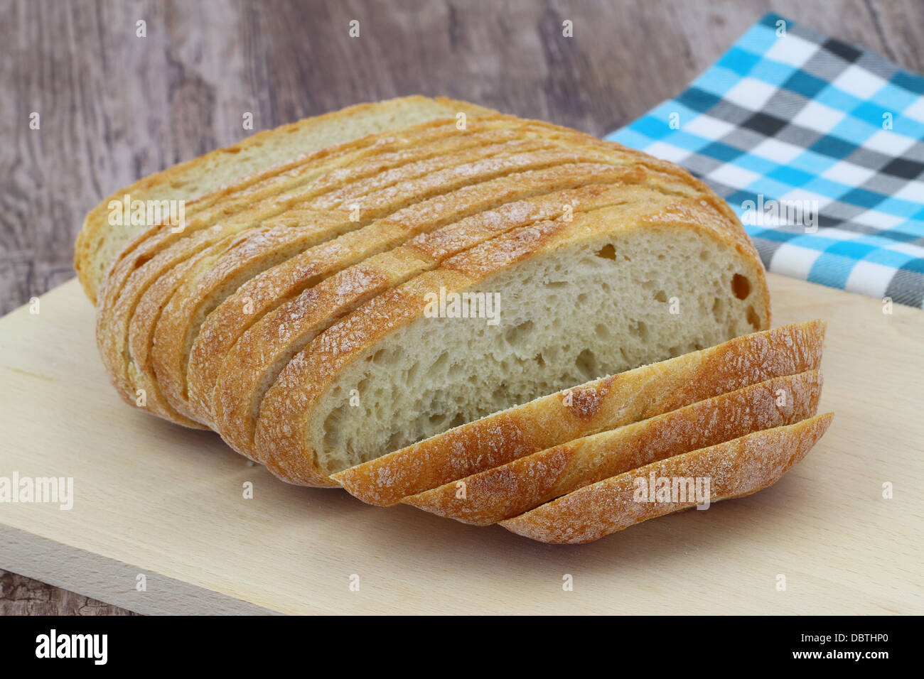 Sliced white bread wooden hi-res stock photography and images - Alamy