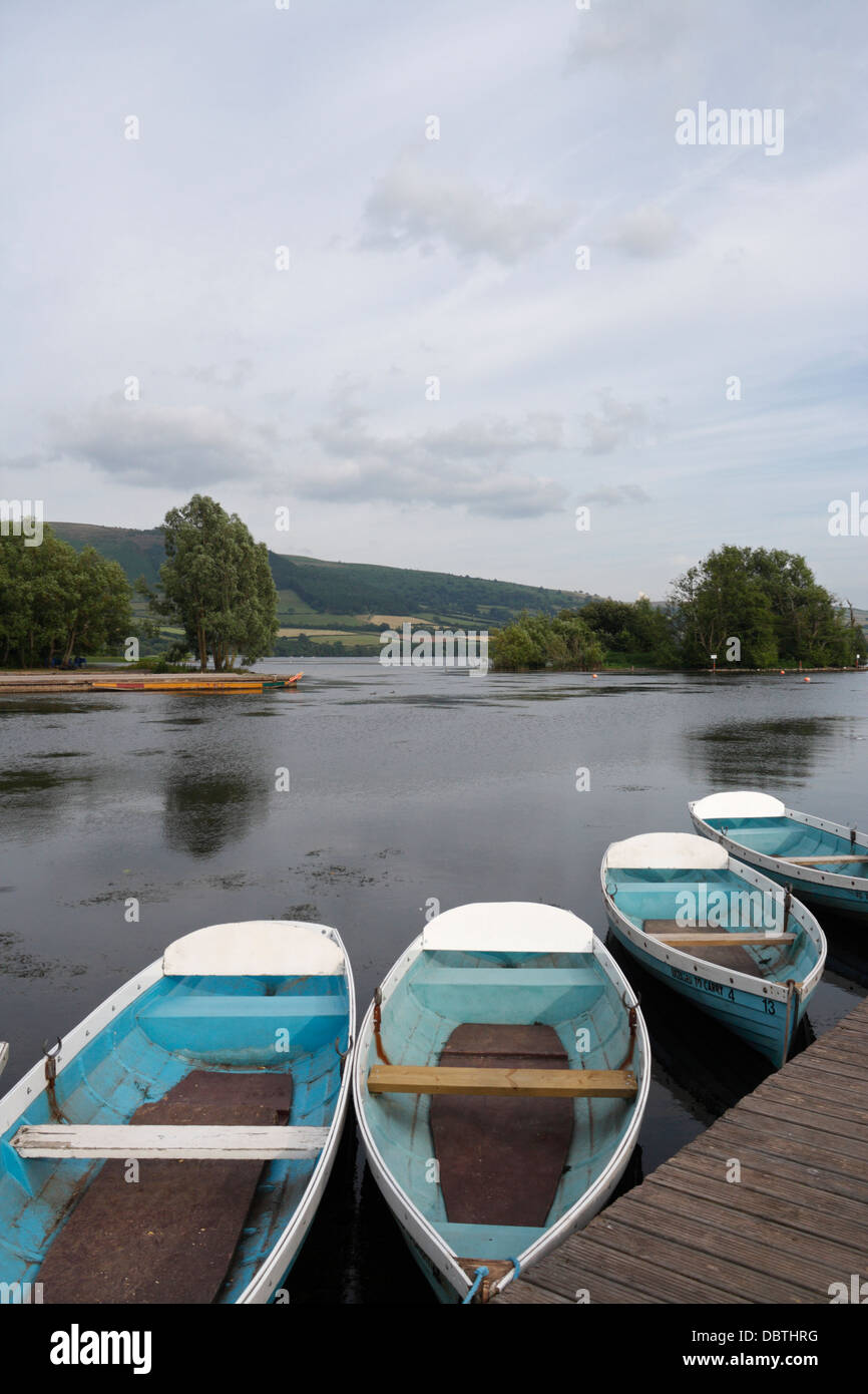 Llangorse lake in the Brecon Beacons national Park in Powys Wales ...
