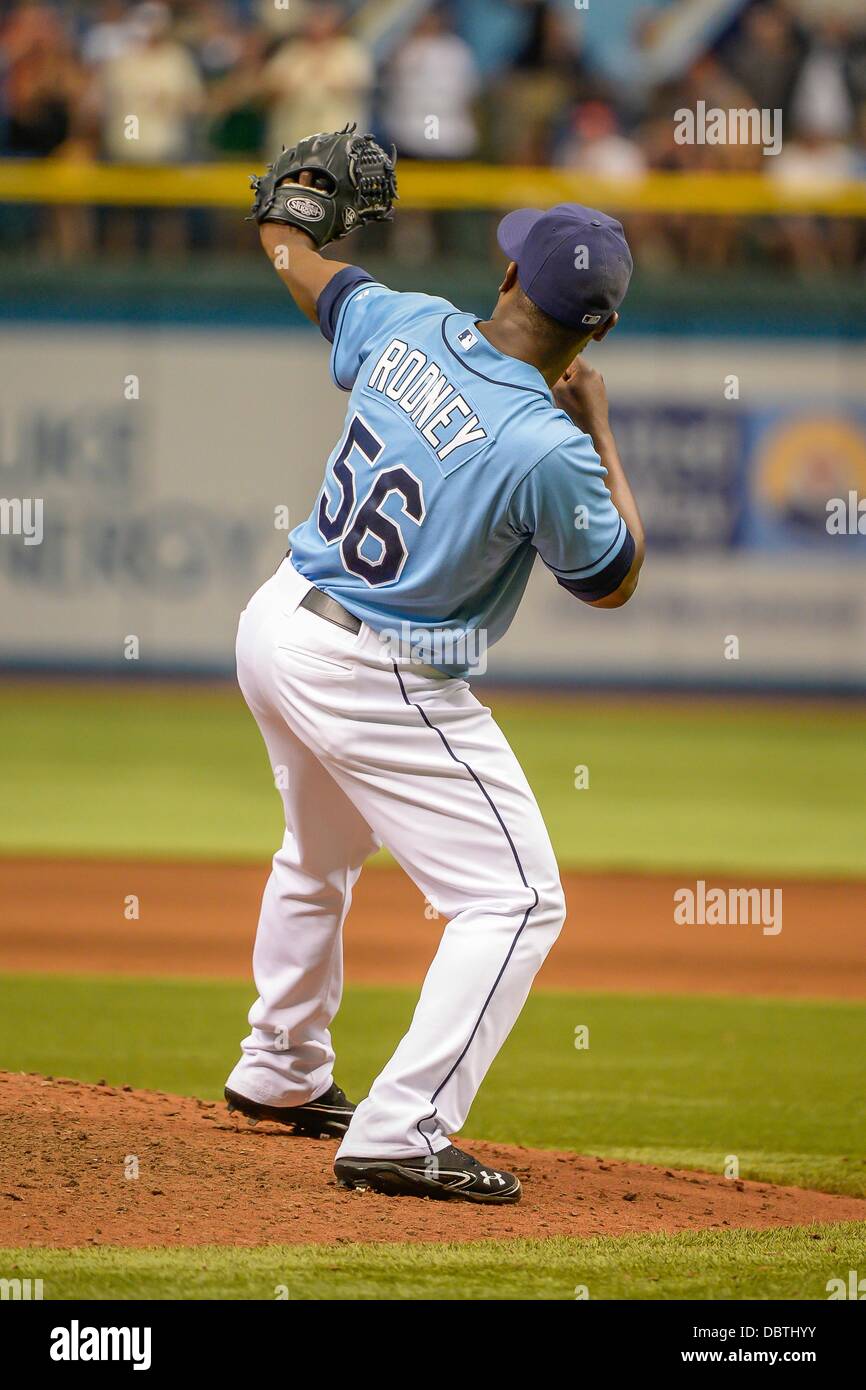 St. Petersburg, FL, USA. 4th Aug, 2013. Tampa Bay Rays relief pitcher ...
