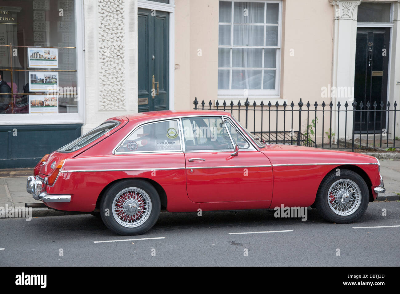 Red MG Car in Street in Greenwich, London, England, UK Stock Photo - Alamy