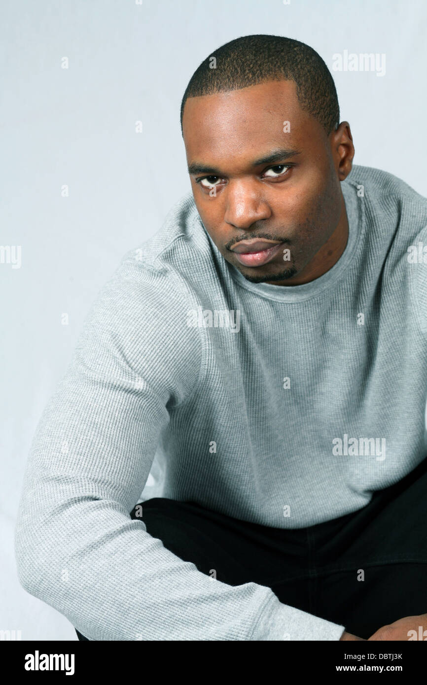 Portrait of African-American gang member with tattoo Stock Photo - Alamy