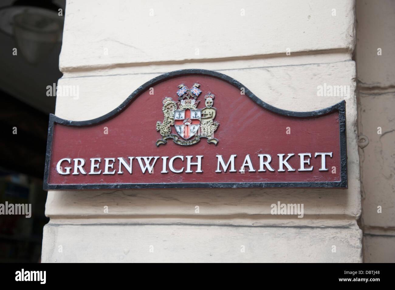Market Entrance Sign, Greenwich, London, England, UK Stock Photo - Alamy