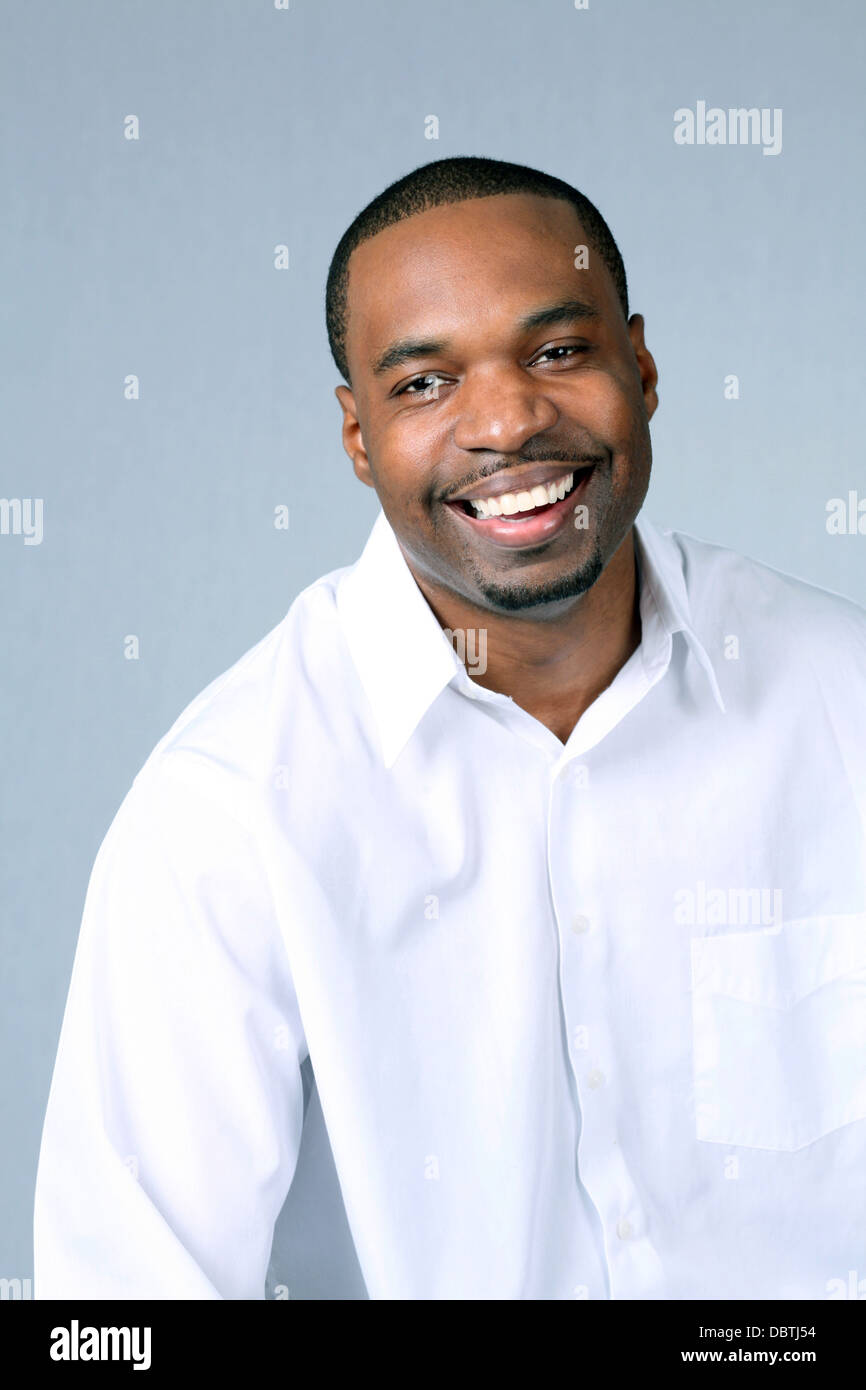 Portrait of African-American man with great teeth Stock Photo - Alamy