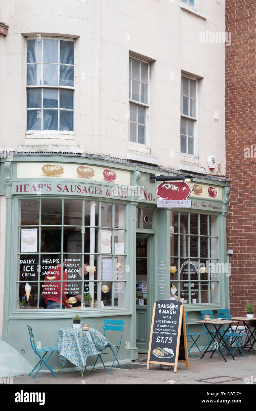 Heaps Sausages and Cafe, Greenwich, London, England; UK Stock Photo - Alamy