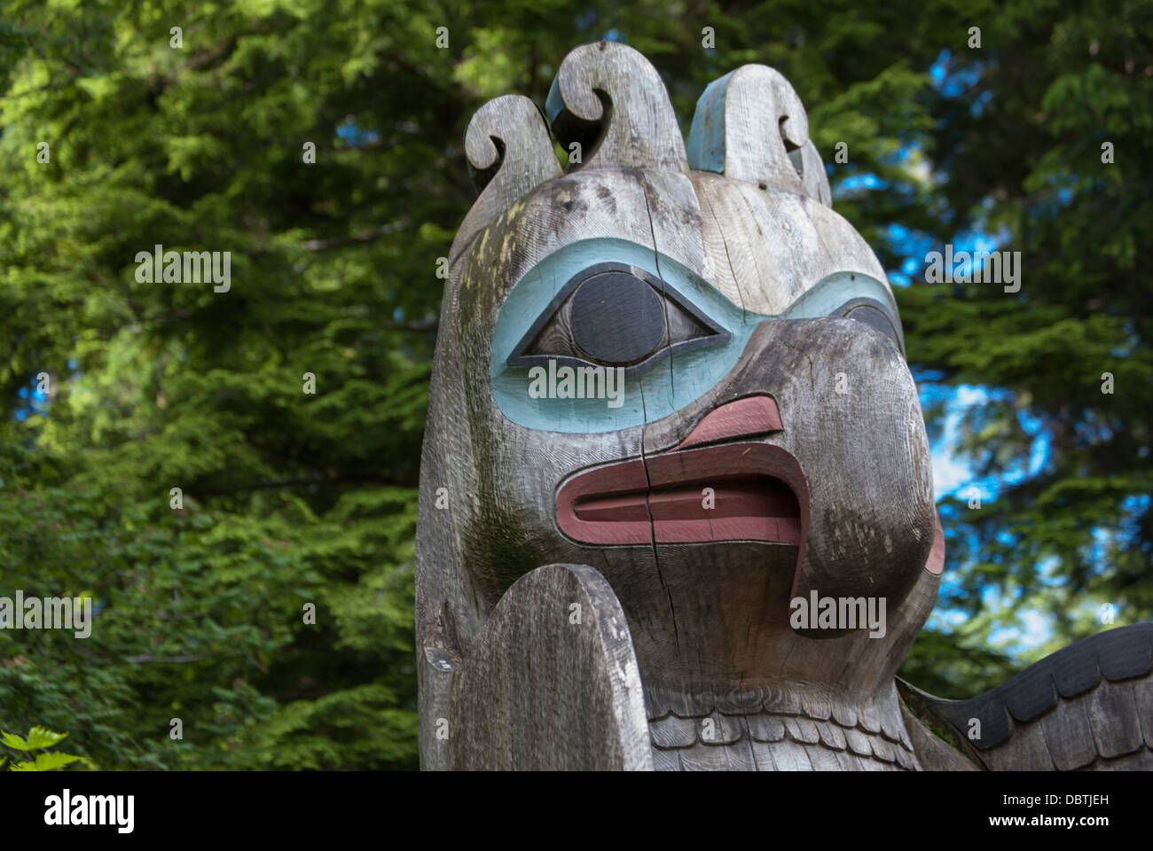 Totem Poles, Totem Bight State Park, Ketchikan,Alaska Stock Photo - Alamy