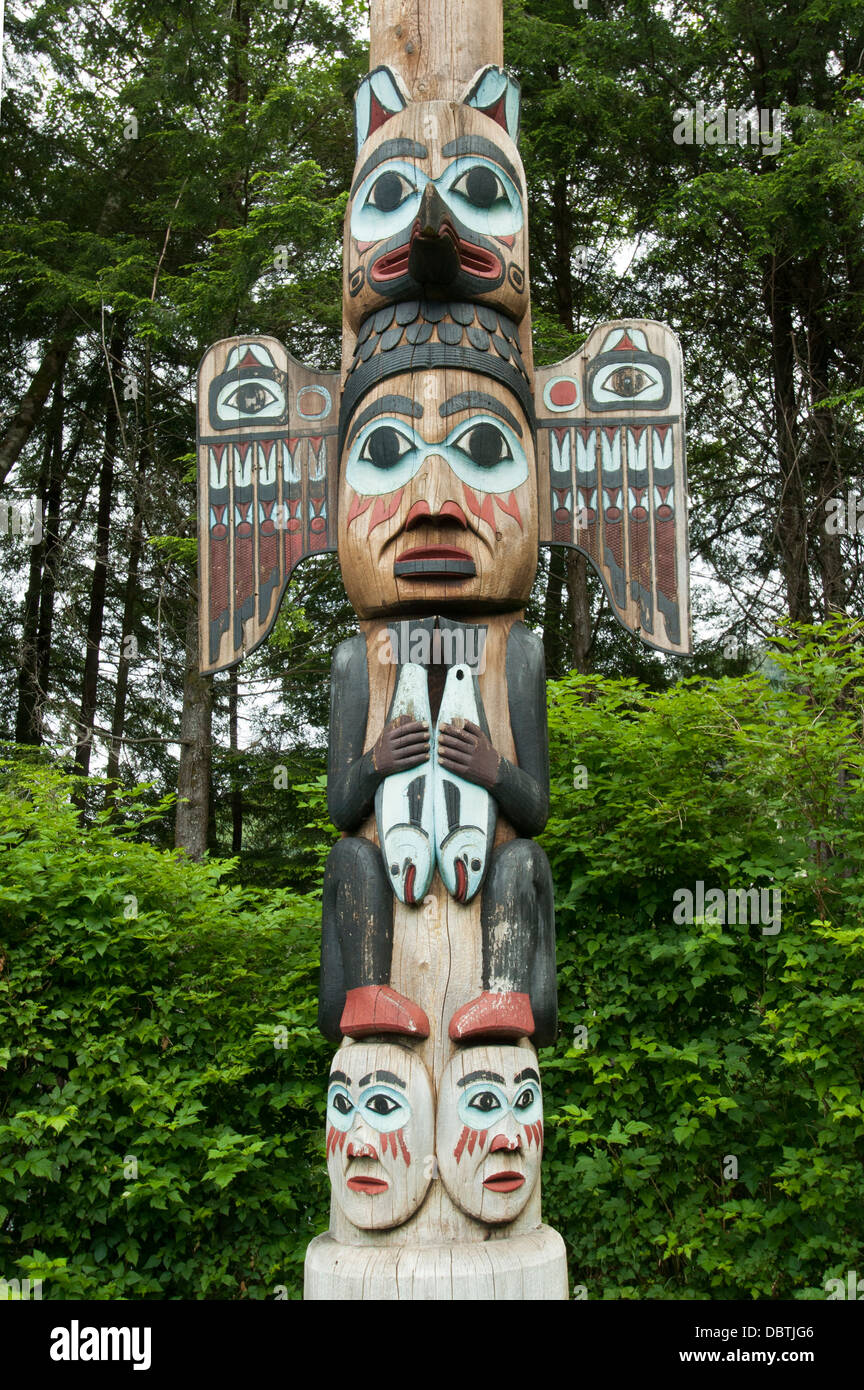 Totem Poles, Totem Bight State Park, Ketchikan,Alaska Stock Photo - Alamy