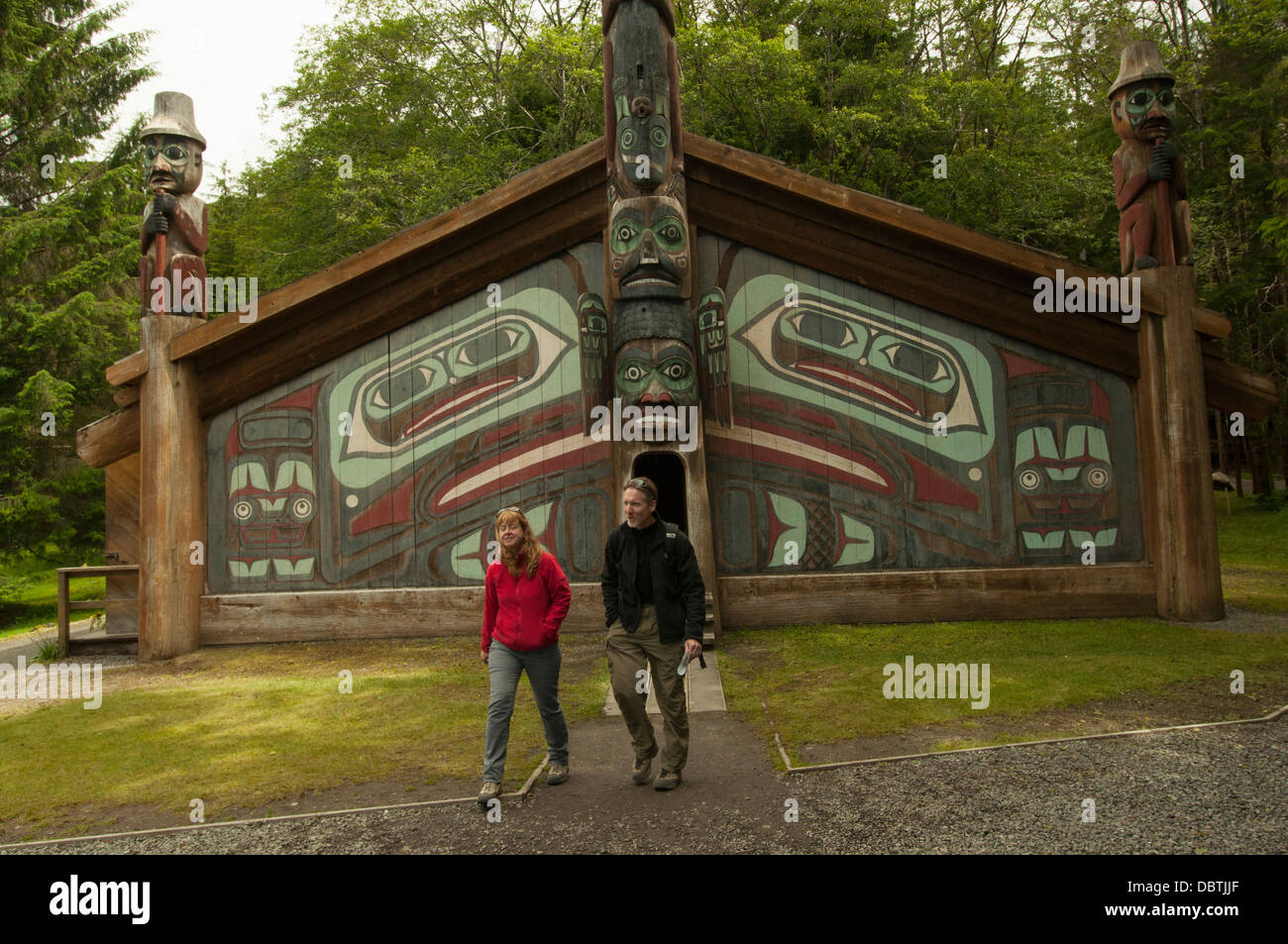 Longhouse, Totem Bight State Park, Ketchikan,Alaska Stock Photo - Alamy