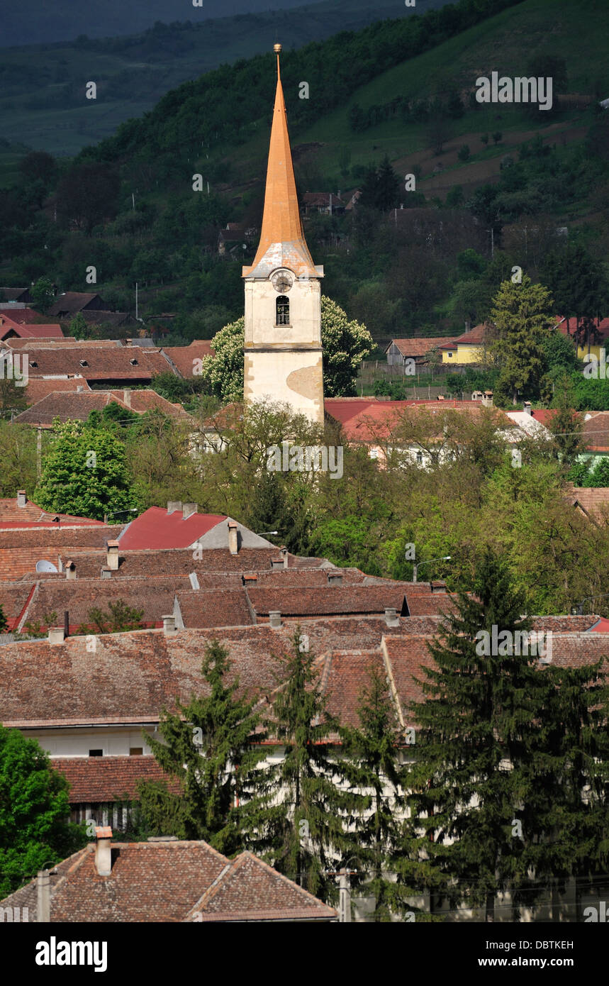 Rooftop view of the town of Teaca, Romania Stock Photo - Alamy