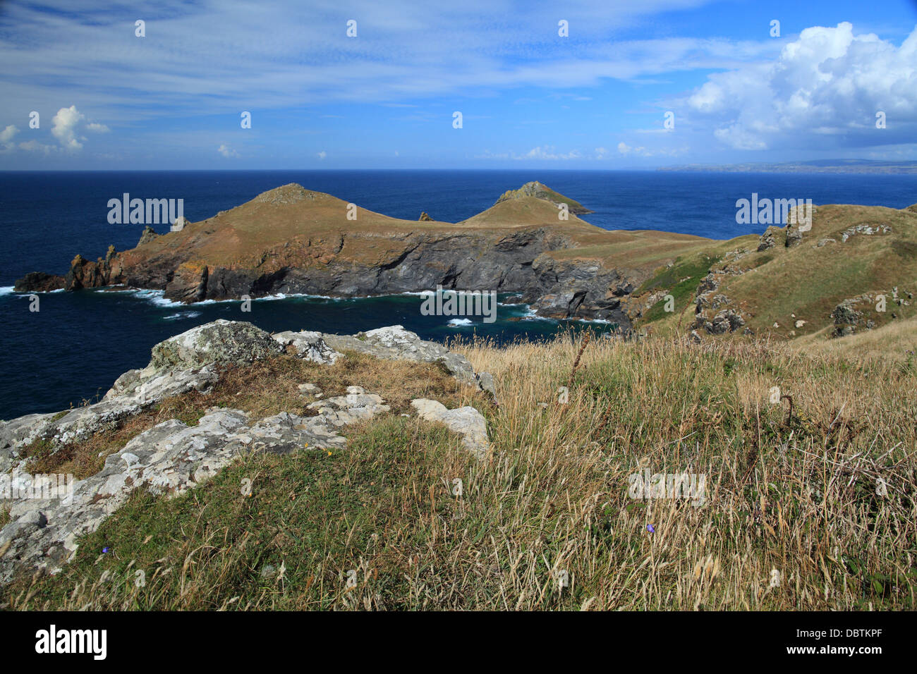 Summer view of Rumps Point, North Cornwall, England, UK Stock Photo - Alamy