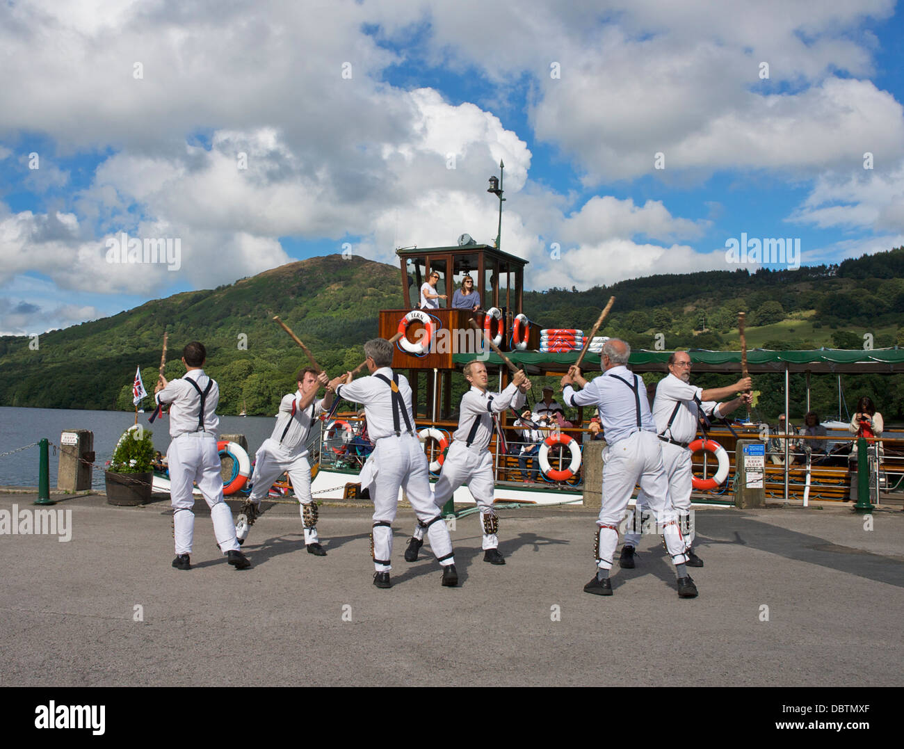Members of the American Travelling Morrice dancing at Lakeside, Lake ...