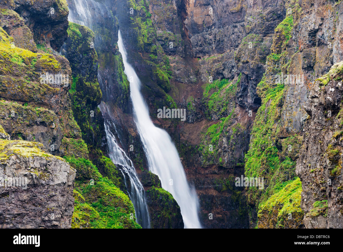 Glymur waterfall, Iceland's tallest at 198m, Iceland, Polar Regions ...