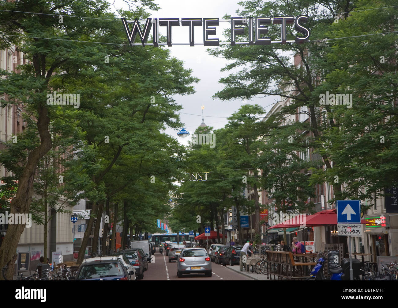 Witte Fiets neon sign Witte de Withstraat Rotterdam Netherlands Stock ...