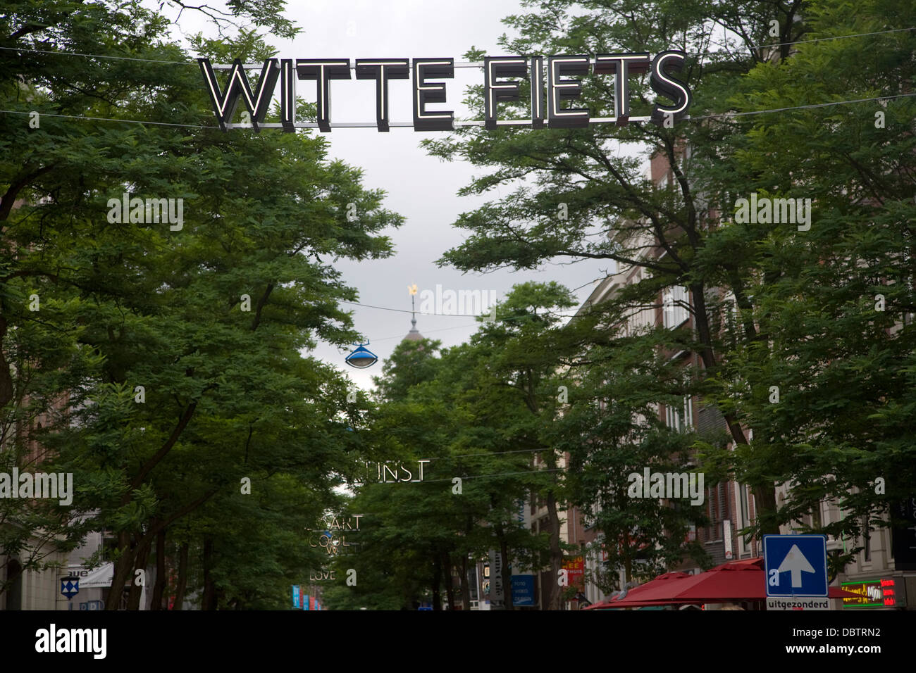 Witte Fiets neon sign Witte de Withstraat Rotterdam Netherlands Stock ...