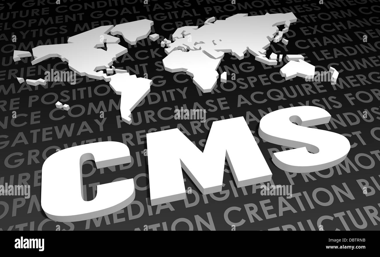 CMS Industry Global Standard on 3D Map Stock Photo - Alamy