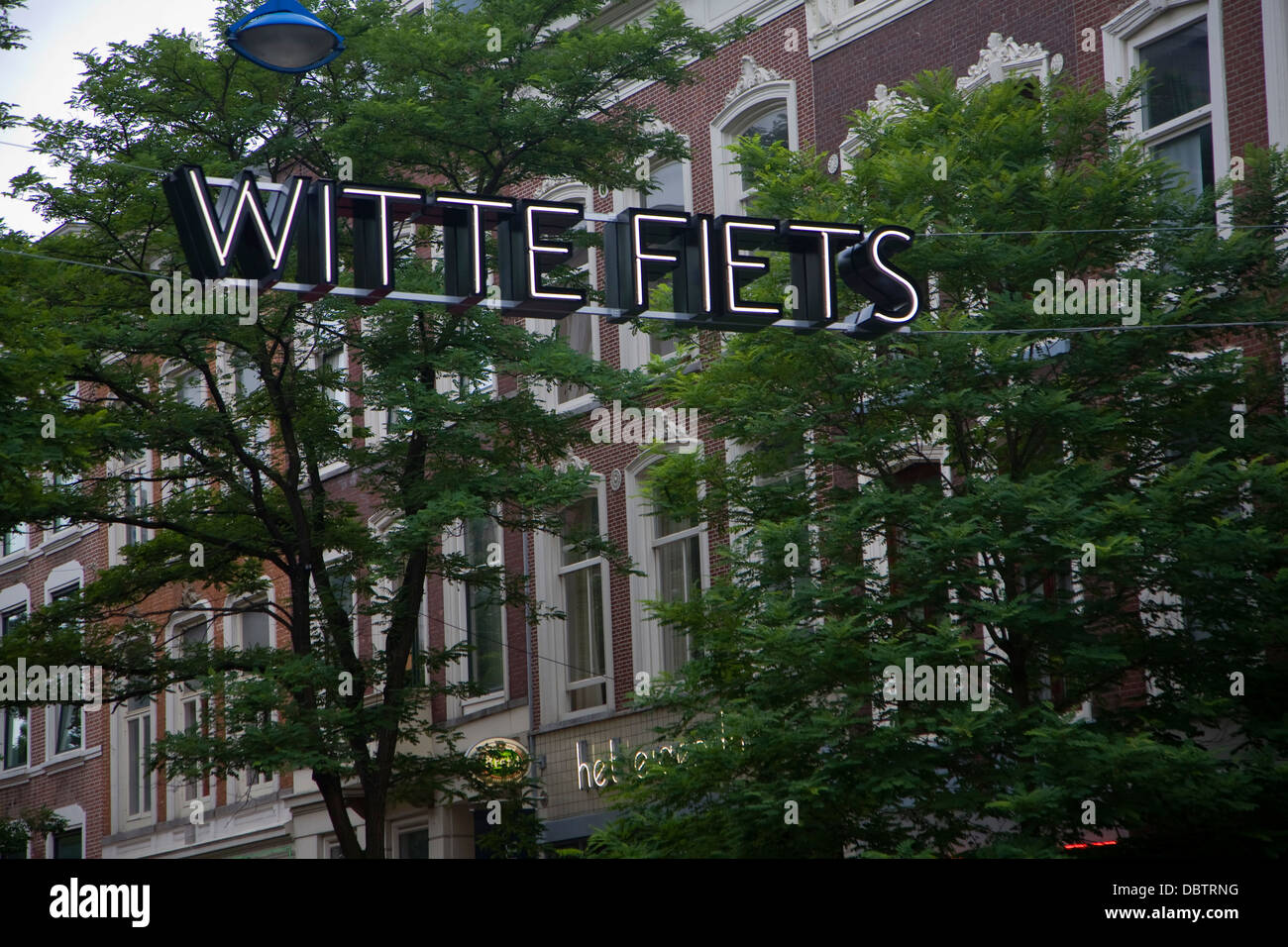 Witte Fiets neon sign Witte de Withstraat Rotterdam Netherlands Stock ...