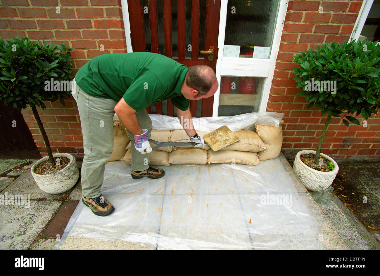 Flood protection at a front door Stock Photo - Alamy