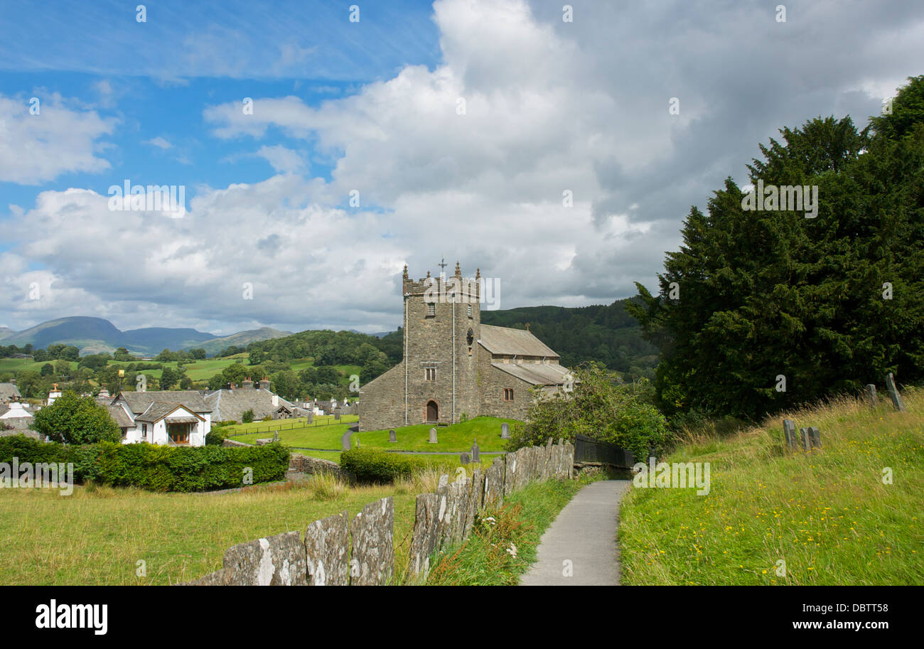 Village hawkshead lake district national hi-res stock photography and ...