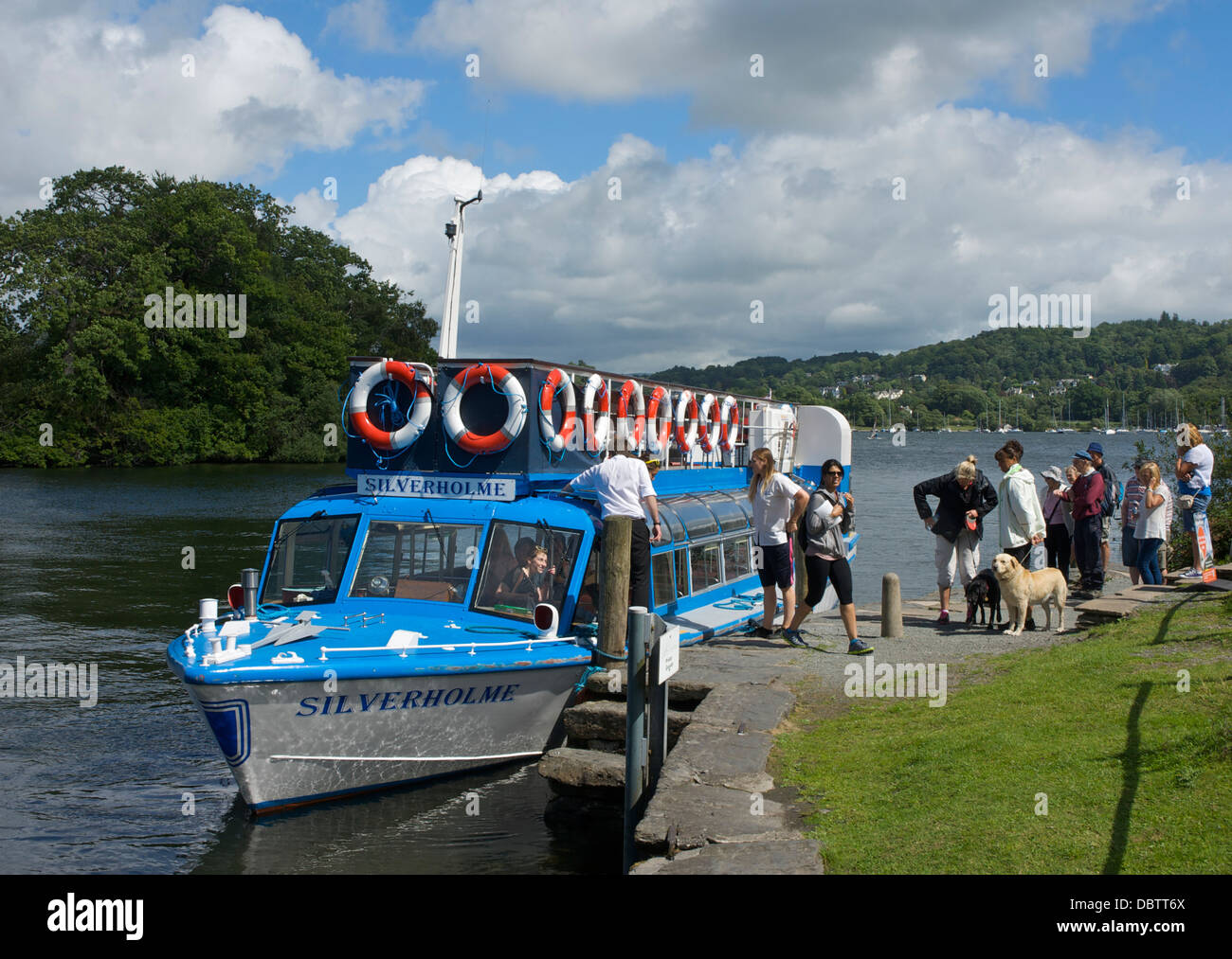 Passenger launch - Silverholme - tied up at Ferry Nab, on Lake ...