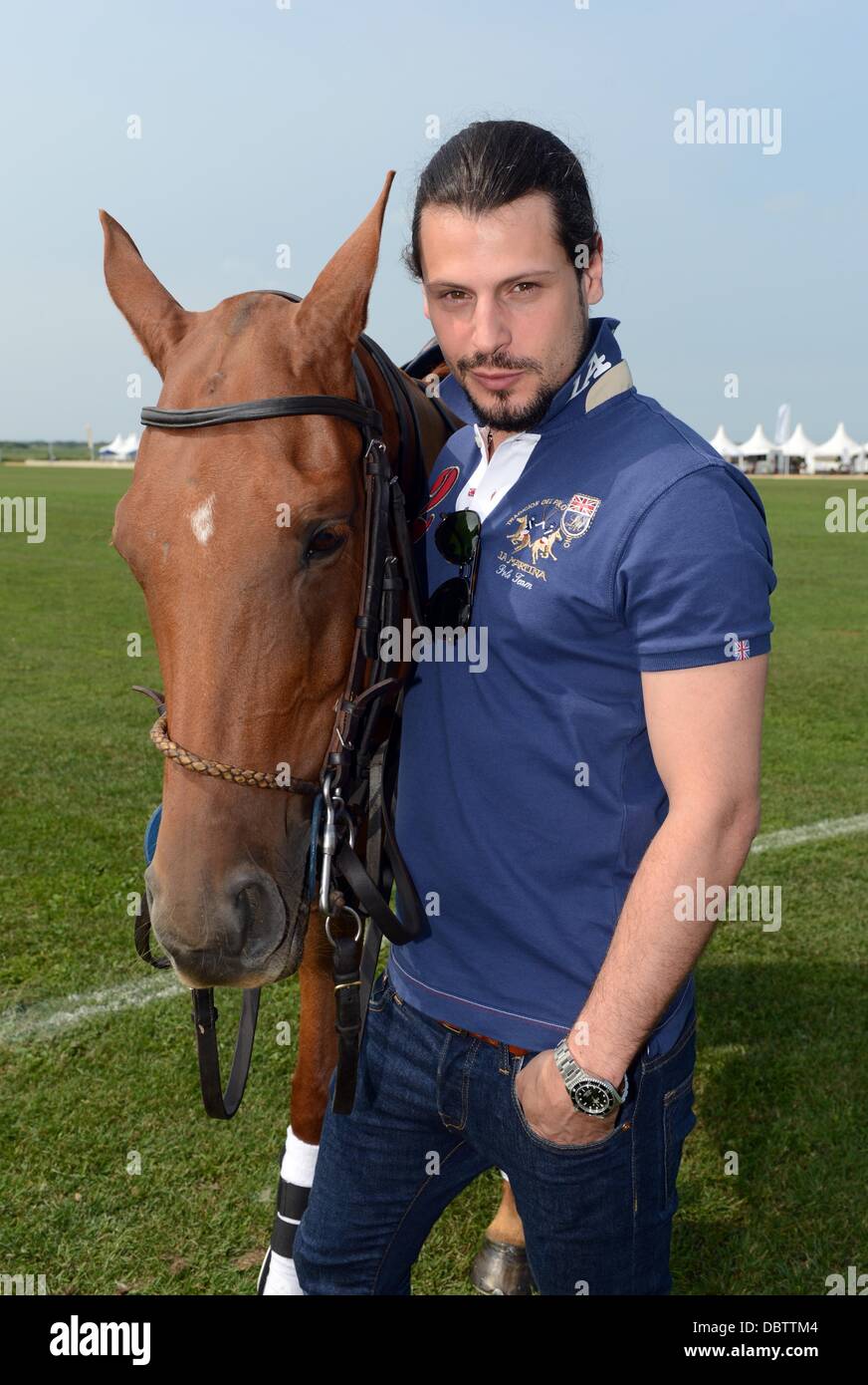 Actor Manuel Cortez poses at the German Polo Masters Sylt in Keitum on ...