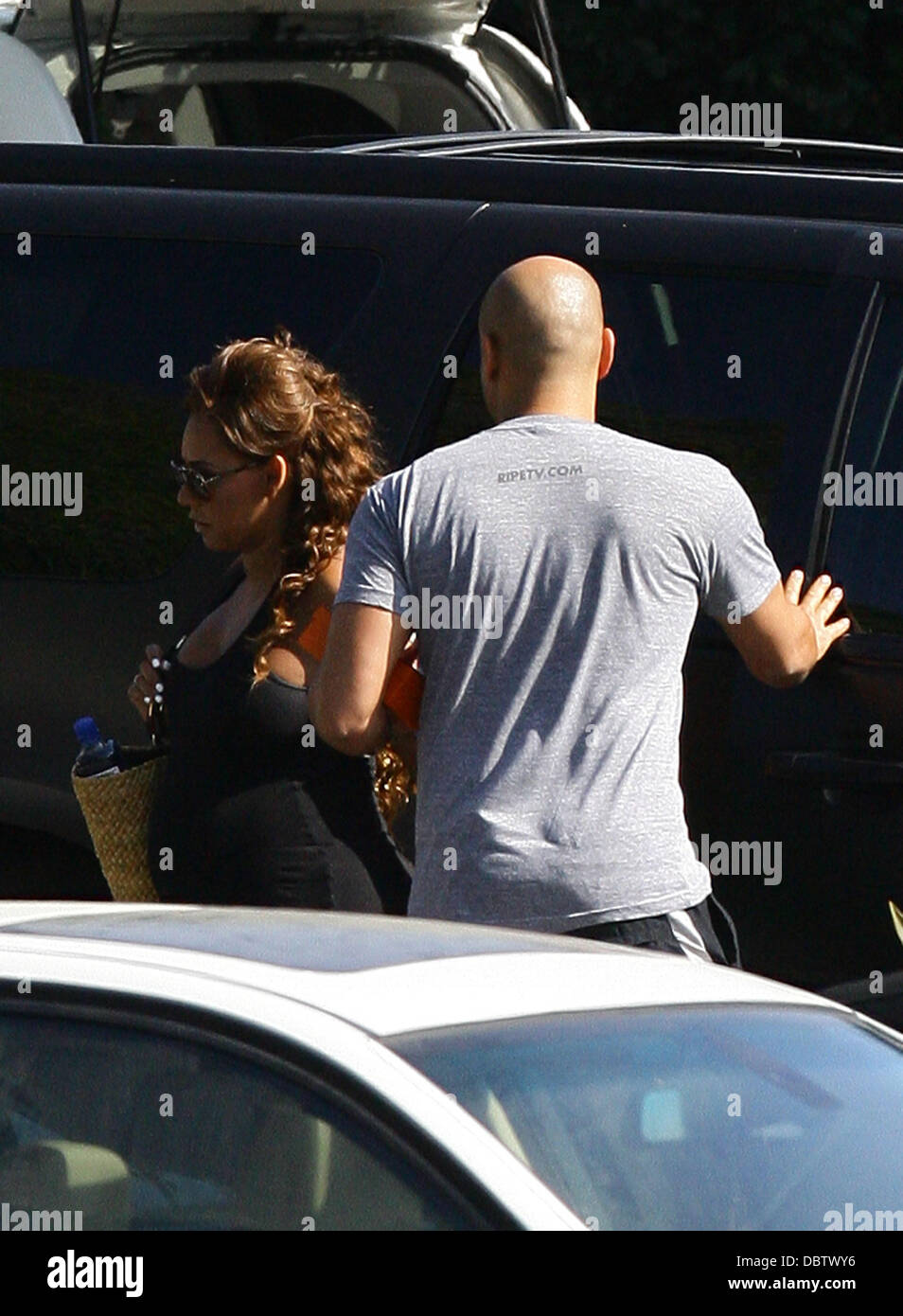 Melanie Brown aka Mel B and Stephen Belafonte Family and guests arrive ...