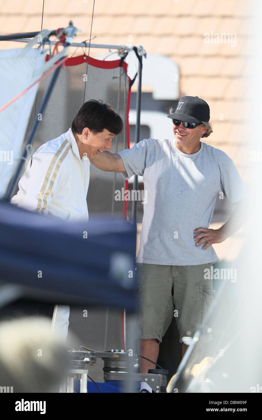 Jackie Chan films a commercial for beverage brand V8 Juice. The martial ...