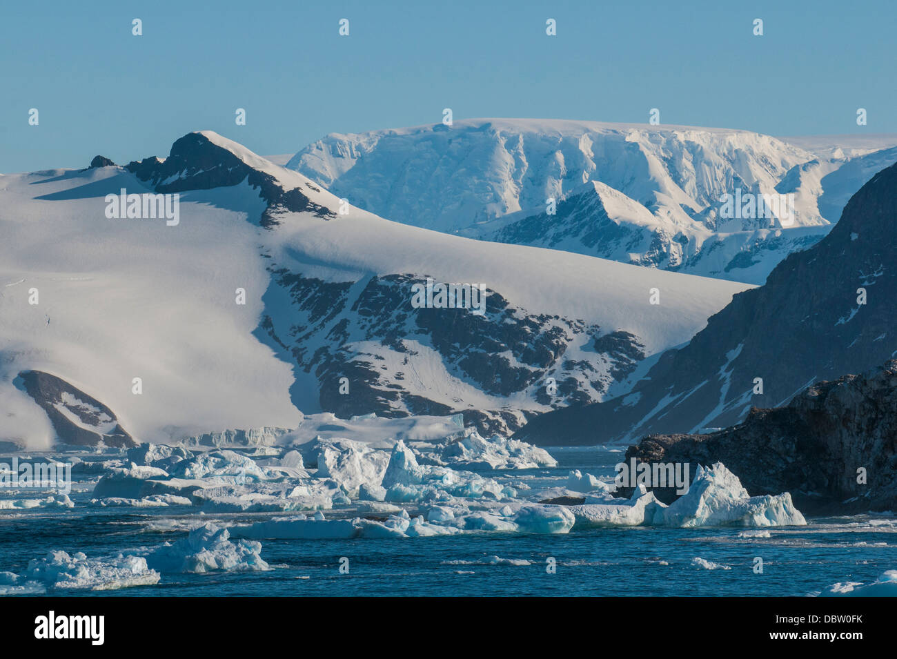 Glacier and icebergs in Cierva Cove, Antarctica, Polar Regions Stock ...