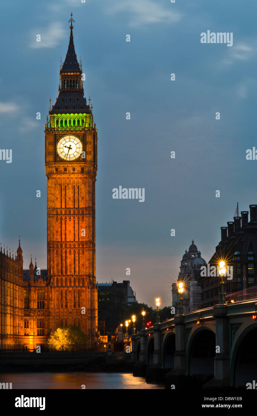 Big Ben stands proudly at the end of Westminster Bridge Stock Photo - Alamy