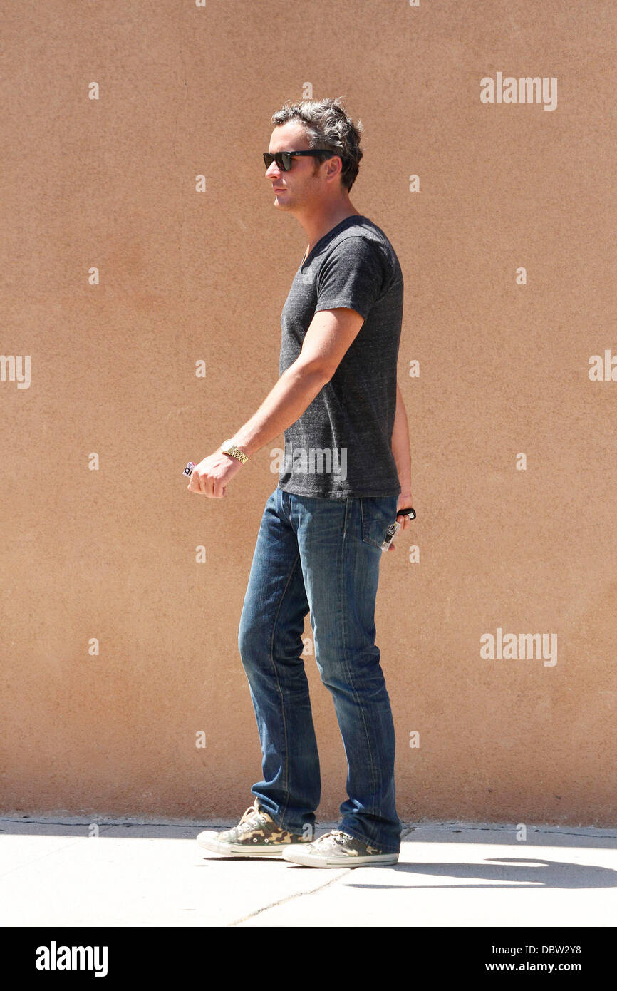 Baltazar Getty exits a bicycle store in Beverly Hills Beverly Hills ...